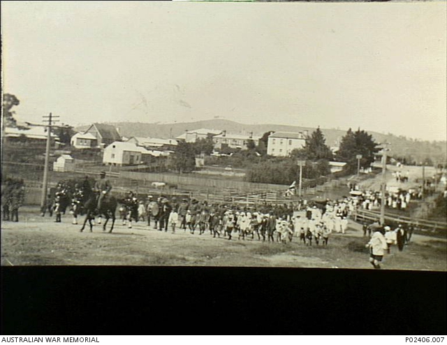 Dungog, NSW. c. 1919-08-28. A party of First World War veterans ...