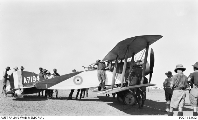 Probably Palestine. 1917. Starboard view of an AFC Bristol F.2B-I (No ...