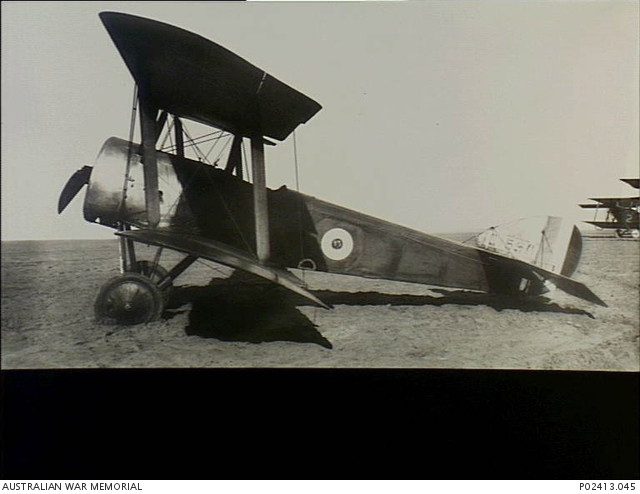 Egypt. 1917. Port view of a Sopwith Pup, with Whitehead engine (No ...