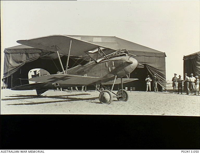 Weli Sheikh Nuran, Palestine. 10 October 1917. A German Air Force D III ...