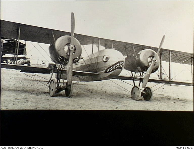 Heliopolis, Egypt. 1917. Starboard view of Caudron Goliath aircraft ...