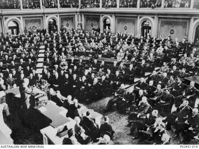 President Roosevelt reports on the progress of the war before the Joint ...
