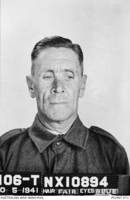 NSW. Paybook photograph, taken on enlistment, of NX10894 Gunner John ...