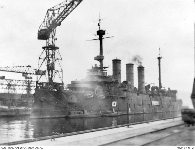 Japan. c. 1946. The former Japanese armoured cruiser and training ship ...