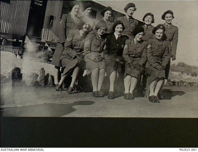 Group portrait of the office staff and members of the Australian Army ...