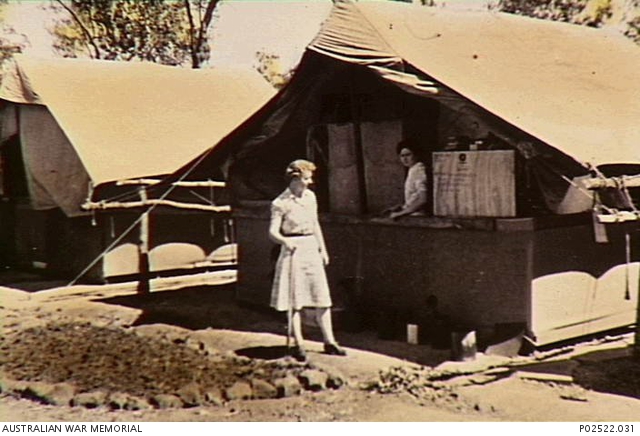 Rocky Creek, Qld. 1944. QFX51823 Jean Fraser takes a rest from ...