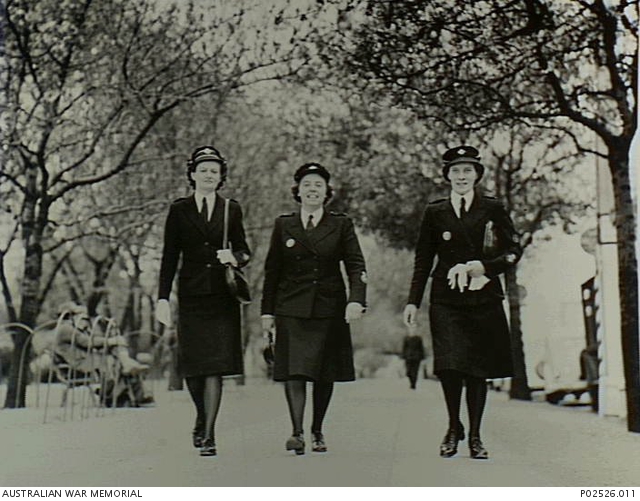 Three British Voluntary Aid Detachment (VAD) nurses attached to the ...