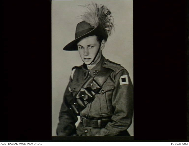 Nuriootpa, SA. Studio portrait of N107127 Private Robert Bruce Cundy ...