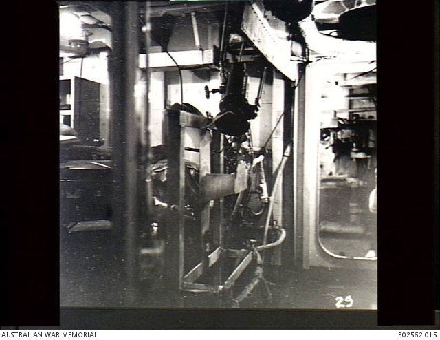 Subic Bay, Philippines. Damage to the remainder of the aft bulkhead ...