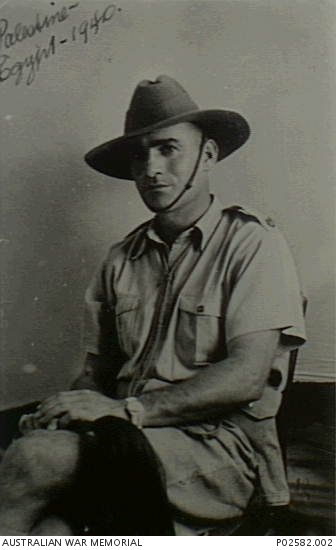 Palestine, Egypt. 1940. Informal portrait of Major (later Lieutenant ...