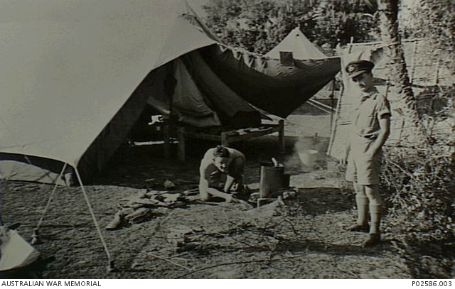 Dhubulia, India. February 1943. Two RAAF members of 62 Squadron RAF ...