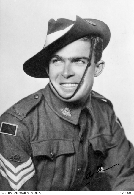 Studio portrait of NX124727 Sergeant (Sgt) Arthur Ronald Kennedy. In ...