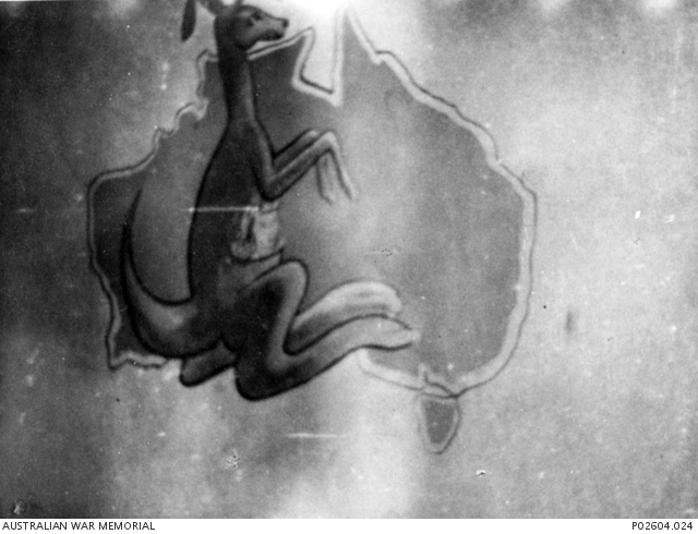 A mural in the Sergeant's Mess of 460 Squadron RAAF at Binbrook. The ...