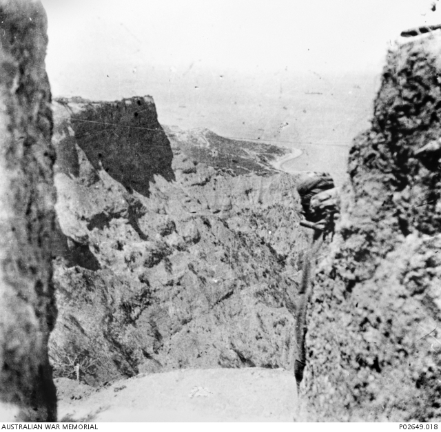 Gallipoli Peninsula, Turkey. c May 1915. Looking down at the Sphinx and ...