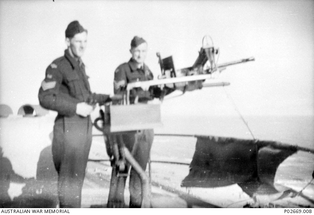 England. c 1943. Sergeant Alan Wilson and Sergeant Bob Ward on duty ...