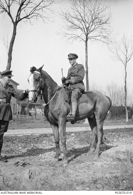 Lieutenant Dunningham of the 5th Australian Machine Gun Battalion on ...