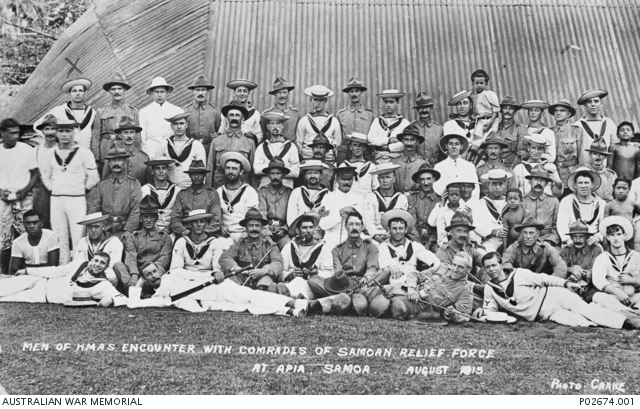 Apia, Samoa. August 1915. Group photograph of sailors from HMAS ...