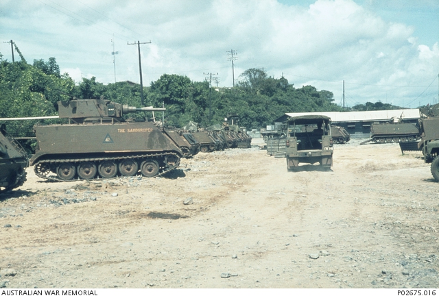 A group of vehicles which have been withdrawn from the 1st Australian ...