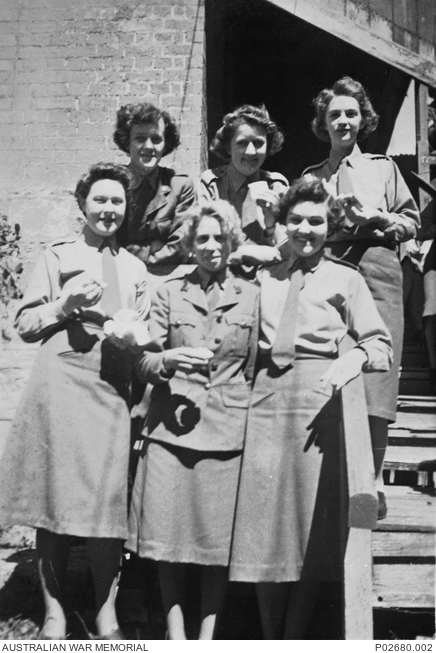 Brisbane, Qld. c.1943. An informal group of six Australian Women's Army ...