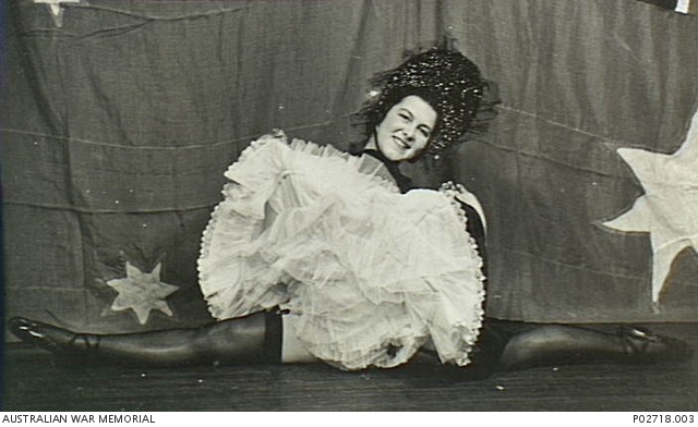 Miss Lorraine Dawson performing the finale of the can-can, which ...