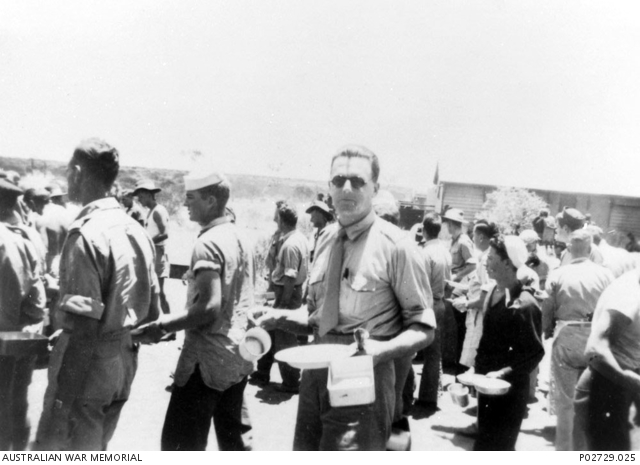 Cook, SA. 1942. Major Norman Long (centre, wearing sunglasses), the ...