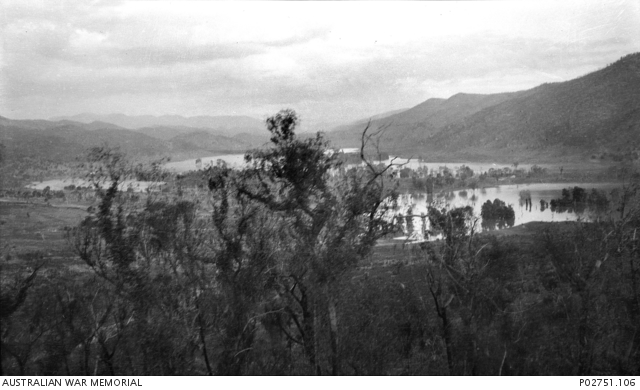Lake Burrinjuck in the process of filling in 1912 seen from several ...