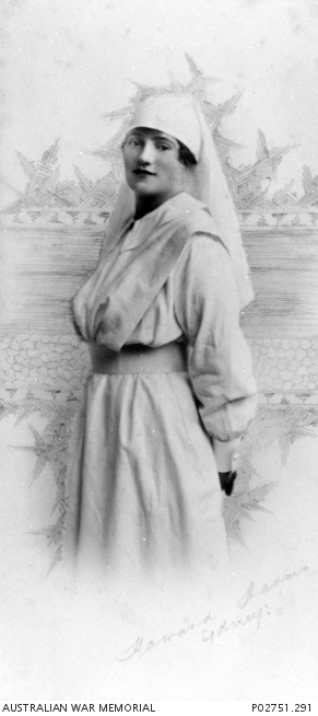 Studio portrait of Sister Ethel "Effie" Young of Queanbeyan Hospital ...