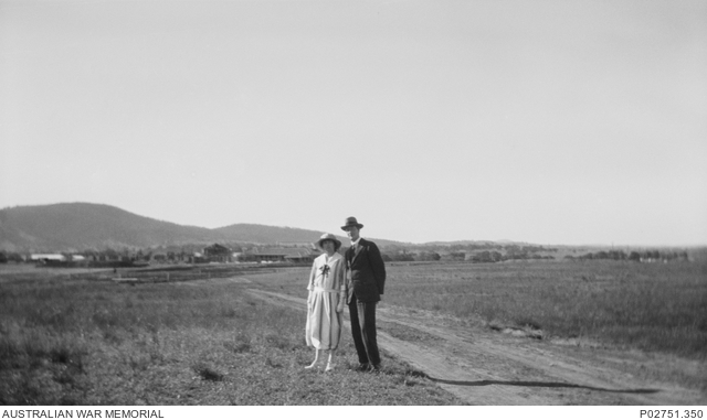 Charles and Effie Bean at the entrance to the driveway of the ...