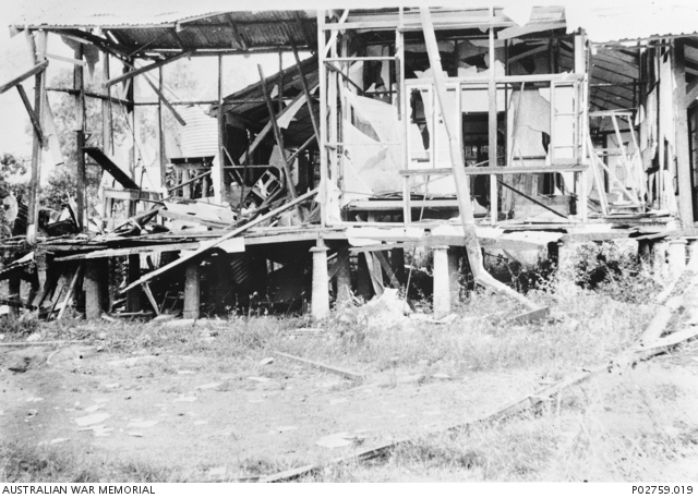 The remains of one of the houses in Darwin destroyed in the first ...
