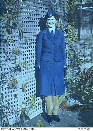 A hand coloured portrait of Miss Thelma Plowman, a member of the Women ...