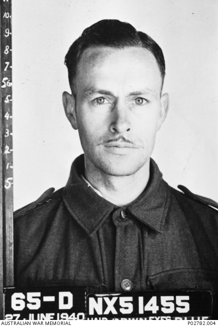 NSW. Paybook photograph, taken on enlistment, of NX51455 Acting ...