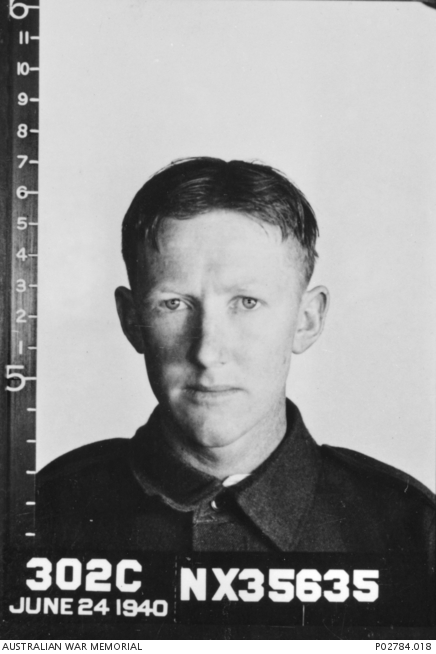 NSW. Paybook photograph, taken on enlistment of NX35635 Private Leslie ...