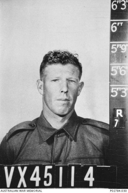 Vic. Paybook photograph, taken on enlistment of VX45114 Private Robson ...