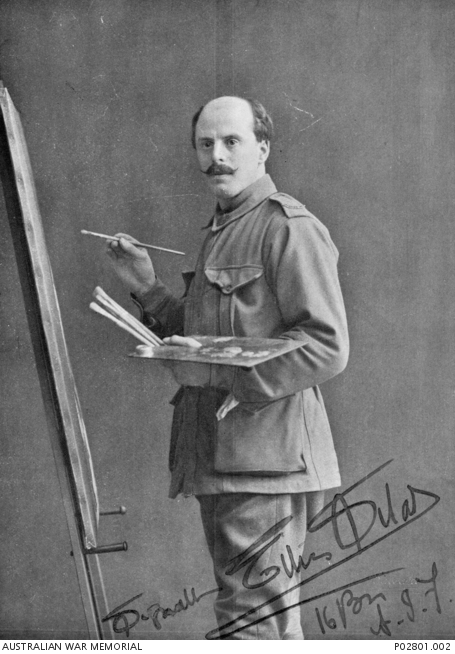 London, England. 1919. Lithographic portrait of 634 Private Ellis Silas ...