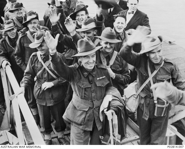 Rose Bay, NSW. September 1945. Repatriated Prisoners of War (POWs ...