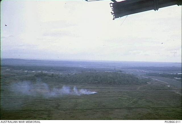 Nui Dat, South Vietnam, c. 1971-5. An aerial view of the allied base at ...