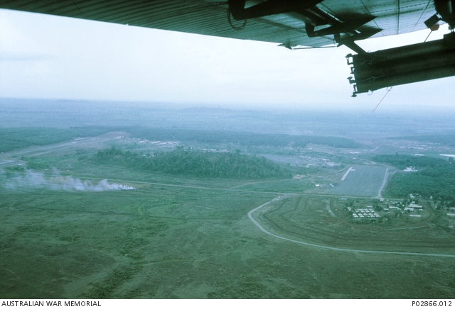 Nui Dat, South Vietnam, c. 1971-5. An aerial view of the allied base at ...