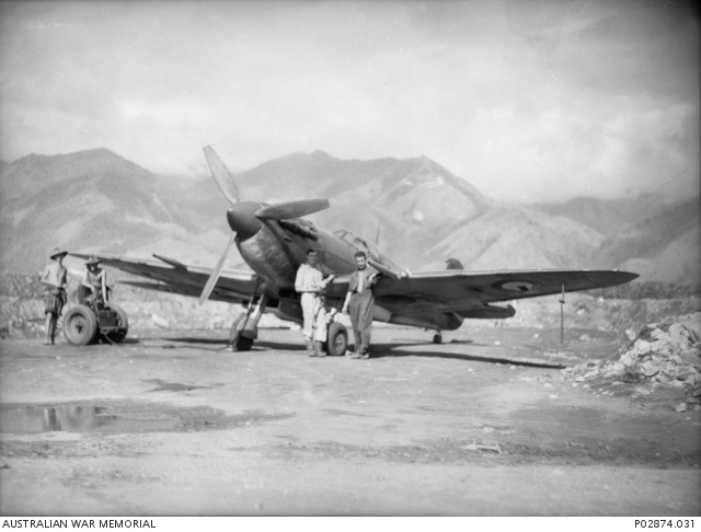 Goodenough Island, D'Entrecasteaux Islands, Papua. July 1943. The pilot ...