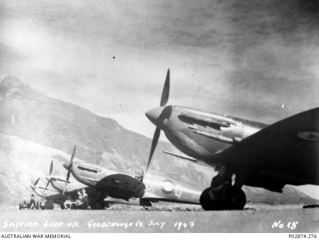 Goodenough Island, D'Entrecasteaux Islands, Papua. 20 July 1943. A line ...