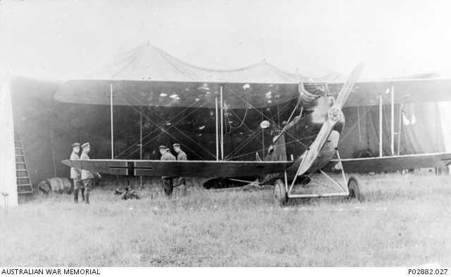 Le Haut Chemin, France. 1918. An aircraft, probably a Rumpler C VIII ...