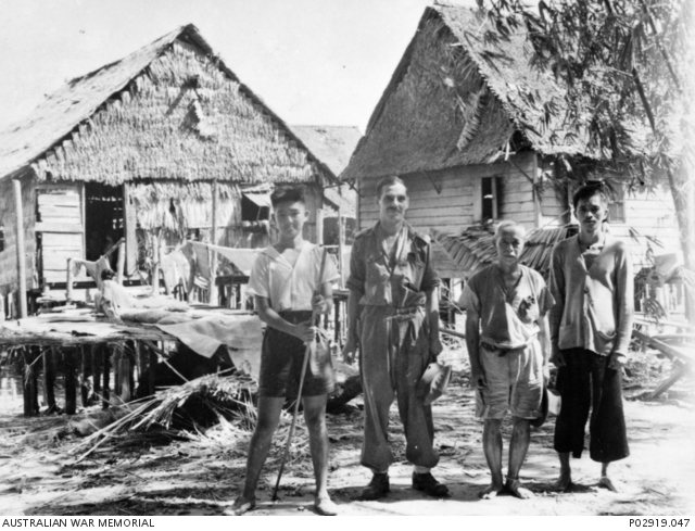 Borneo. November 1945. Informal portrait of Richard Soong (left), Major ...