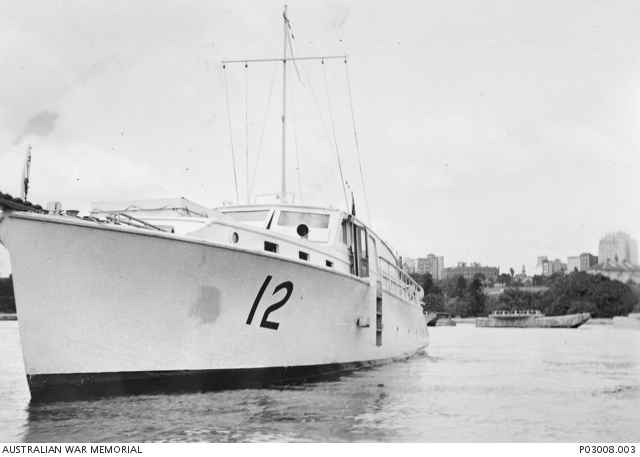 Port side view of the channel patrol boat HMAS Steady Hour (12 ...