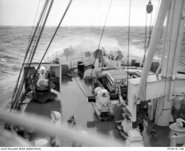 At Sea. July 1942. The Armed Merchant Cruiser (AMC) HMAS Westralia ...