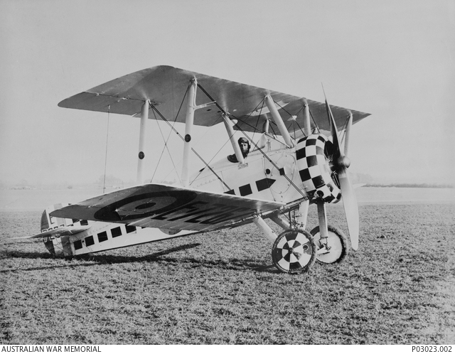 Captain Arthur Henry Cobby MC DFC and 2 Bars sitting in the cockpit of ...