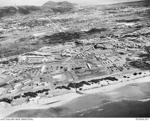 An aerial view of part of the 1 Australian Logistic Support Group ...