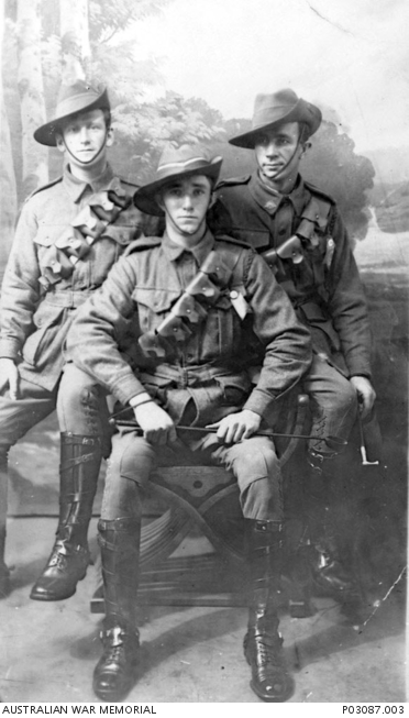 Studio portrait of 3844 Trooper (Tpr) John Joseph Price, 7th Australian Light Horse (7ALH ...