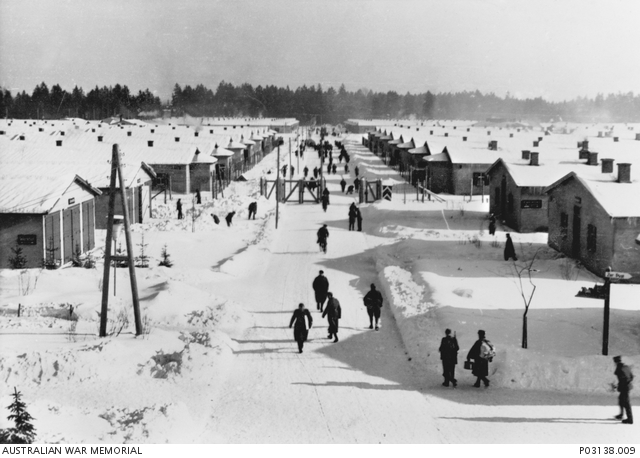The main road leading into the prisoner of war (POW) camp Stalag VIIA ...