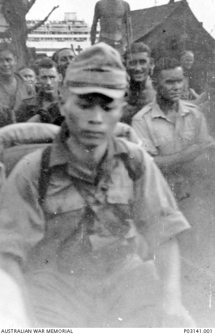Borneo. 1945. Informal portrait of Kwanaka Yoshiro, batman to Colonel ...