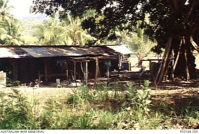 Matai, East Timor. 16 November 1999. Timorese huts in the village of ...