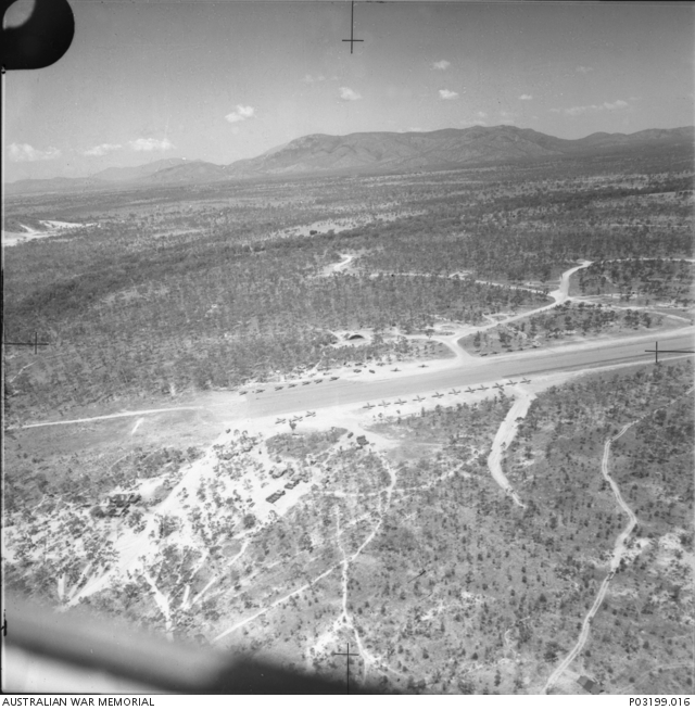 No 86 Squadron RAAF at Bohle River airstrip. Note the white quarries ...